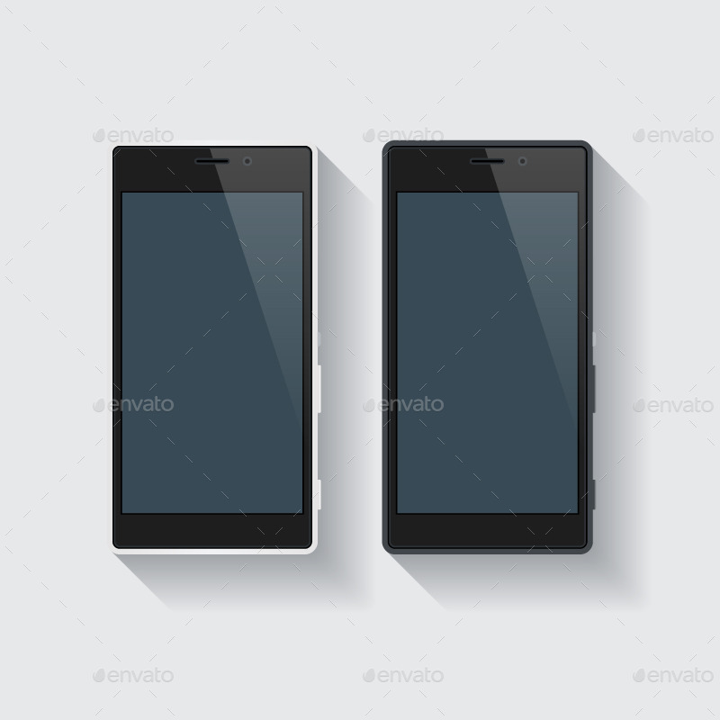 20 Flat Smartphones, Graphics | GraphicRiver