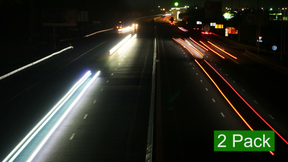 Night Road Traffic (2 Pack), Stock Footage | VideoHive