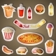 Fast Food Stickers, Vectors | GraphicRiver