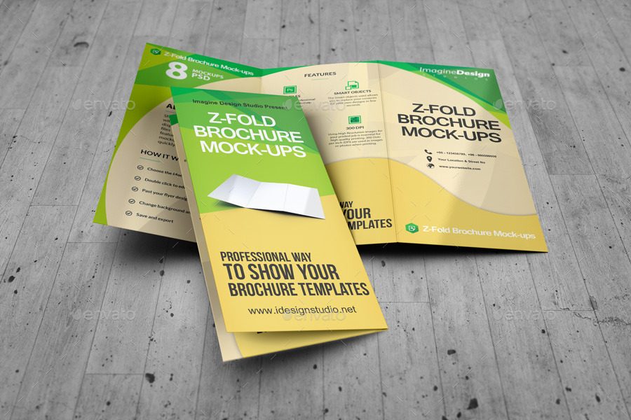 Z-Fold Brochure Mockup, Graphics | GraphicRiver