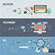 Set of Flat Design Concepts for Web Development. , Vectors | GraphicRiver
