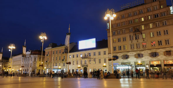 Crowd in The Main Square, Stock Footage | VideoHive