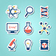 Chemistry And Science Paper Cut Icons by Teneresa | GraphicRiver
