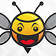 Happy Bee Logo, Logo Templates | GraphicRiver