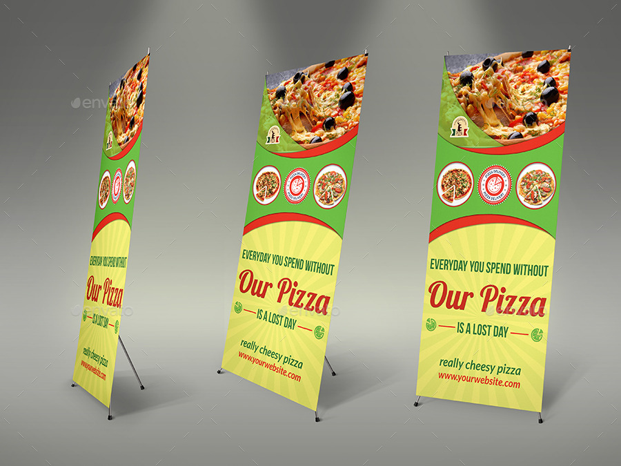 Pizza Restaurant Signage Banner Template, Print Templates | GraphicRiver