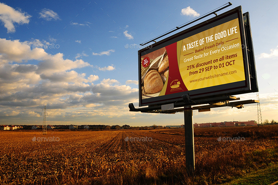 Bakery Billboard Banner Template, Print Templates | GraphicRiver