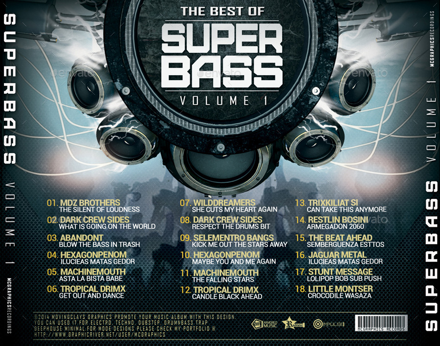 Super Bass CD/DVD Template, Print Templates | GraphicRiver