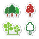 Trees, Forest, Park Vector Icons Set , Vectors | GraphicRiver