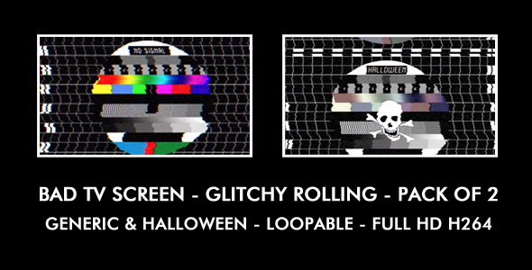 Bad TV Screen - Generic & Halloween, Motion Graphics | VideoHive