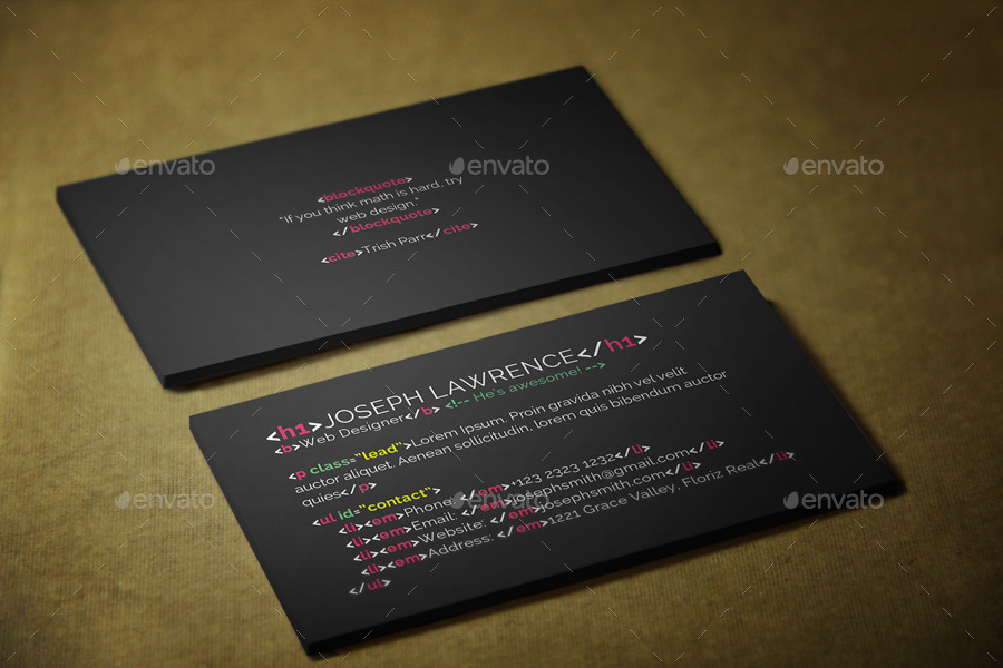 Web Designer's Business Card, Print Templates | GraphicRiver