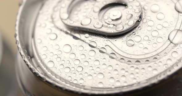 Water droplets on aluminum can of soda or beer, Stock Footage | VideoHive
