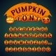 Halloween Pumpkin Font, Vectors | GraphicRiver