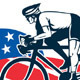 Cyclist Riding Racing Bike Retro Style, Vectors | GraphicRiver