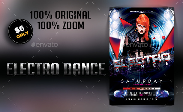 Electro Dance, Print Templates | GraphicRiver