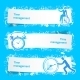 Time Management Set Banners Sketch by macrovector | GraphicRiver