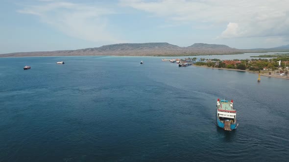 Sea Passenger Ferry Port Gilimanuk, Stock Footage | VideoHive