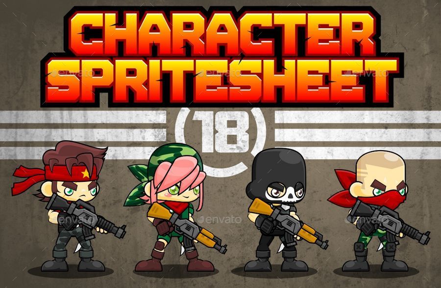 Characters Spritesheet 18, Game Assets | GraphicRiver