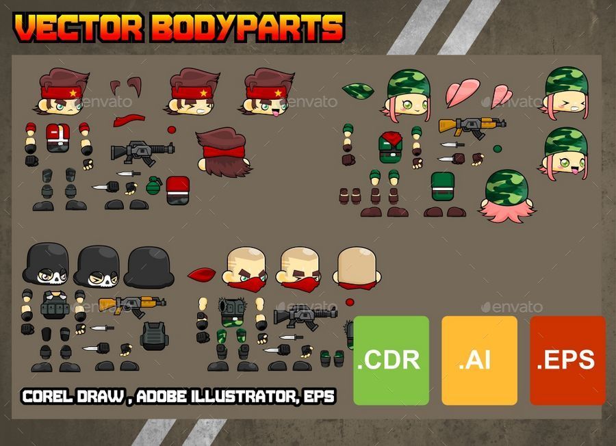 Characters Spritesheet 18, Game Assets | GraphicRiver