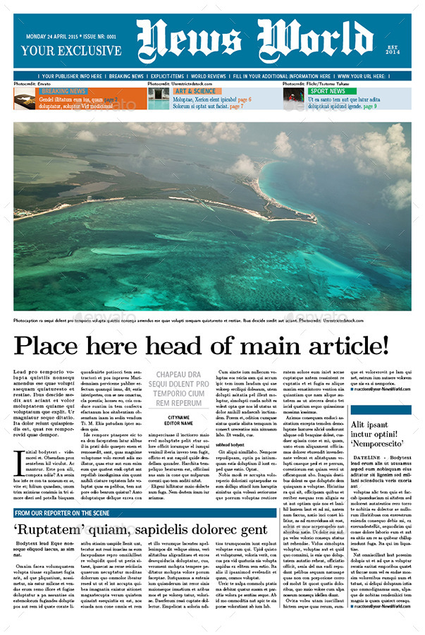 Berliner Newspaper Template 20 pages, Print Templates | GraphicRiver