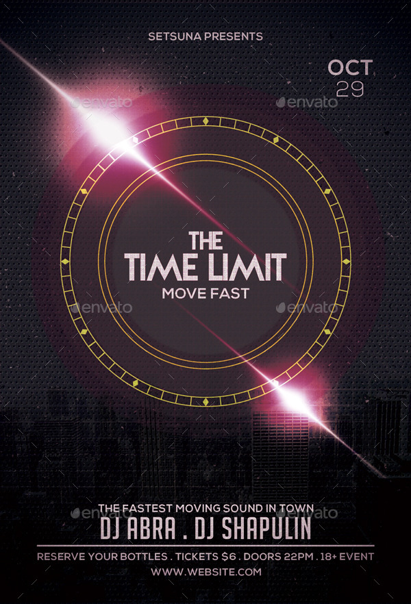 The Time Limit Flyer, Print Templates | GraphicRiver