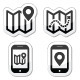 Map Travel Icons Set, Vectors | GraphicRiver