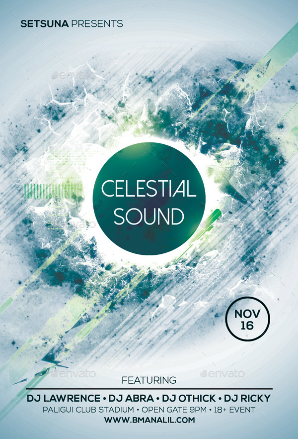 Celestial Sound Flyer, Print Templates | GraphicRiver