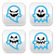 Halloween Scary Ghost, Spirit Vector Buttons Set, Vectors | GraphicRiver