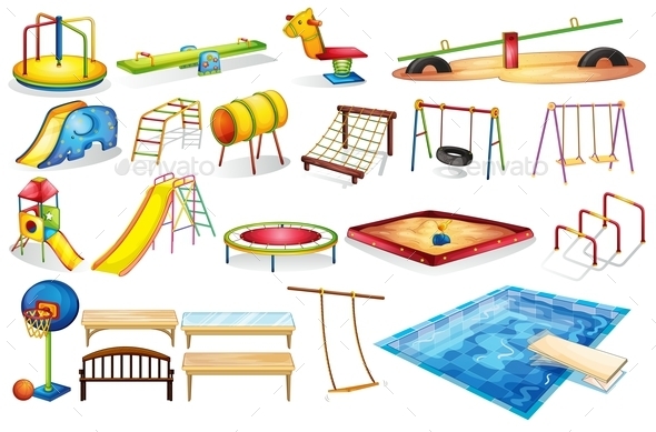 Playground Equipments by interactimages | GraphicRiver