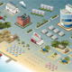 Isometric Miami Seaside Buildings, Vectors | GraphicRiver