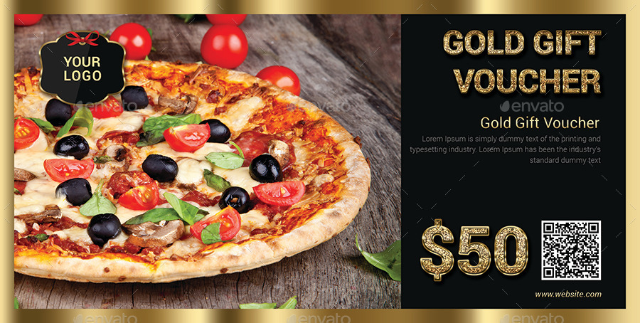 Creative Gold Gift Voucher 02, Print Templates | GraphicRiver