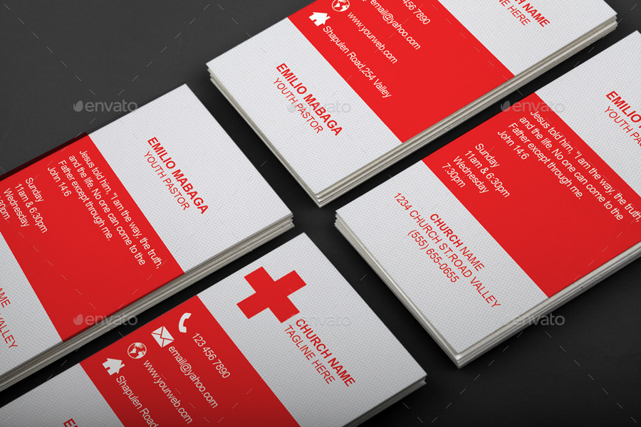 Elegant Church Business Card, Print Templates | GraphicRiver