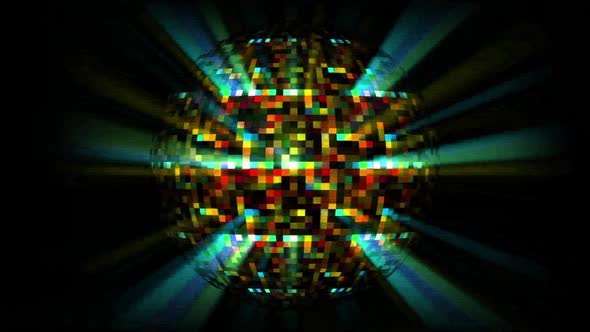 Luminous Disco Ball Pixel, Motion Graphics | VideoHive
