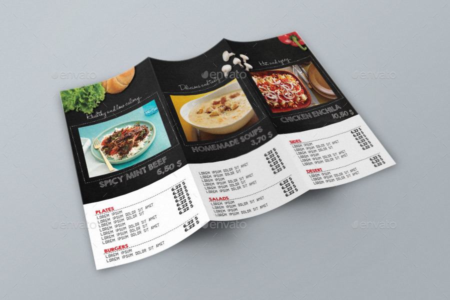 Chalkboard Food Package, Print Templates | GraphicRiver