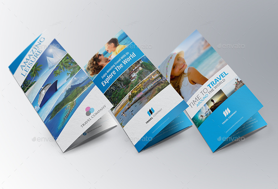 Travel Trifold Brochure Bundle, Print Templates | GraphicRiver