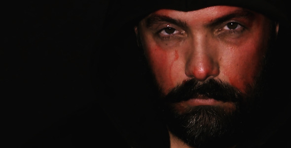 Man Face with Blood, Stock Footage | VideoHive