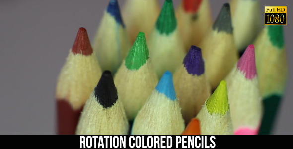 Rotation Colored Pencils 2, Stock Footage | VideoHive