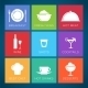 Bar and Restaurant Flat Style Vector Icon Set, Icons | GraphicRiver