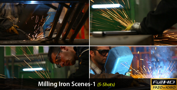 Milling Iron Scenes-1, Stock Footage | VideoHive