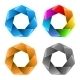 Set of Colorful Abstract Polygon Icons., Vectors | GraphicRiver