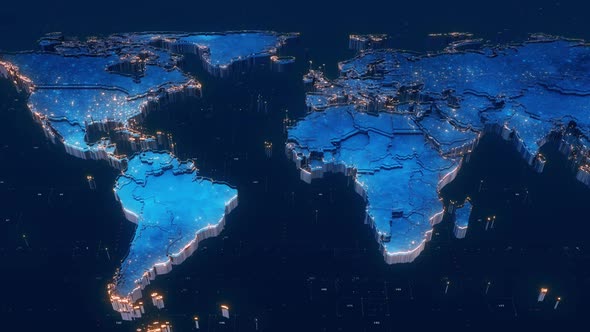 World Map Background Loop, Motion Graphics | VideoHive