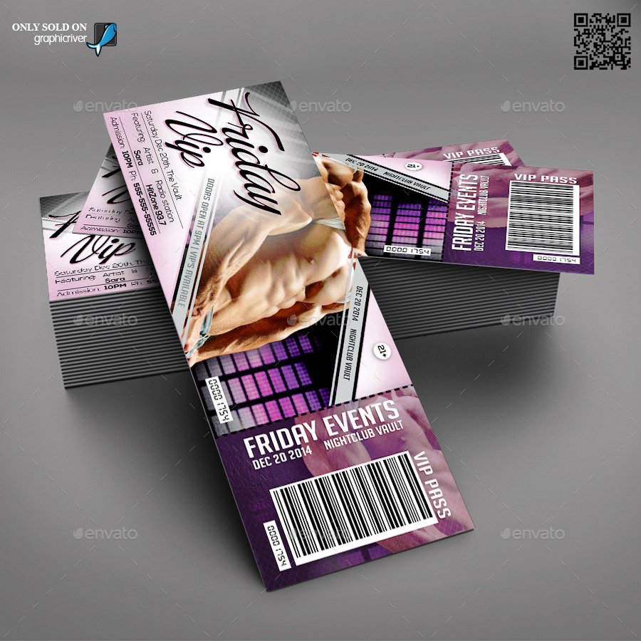 Print Ready Event Ticket, Print Templates | GraphicRiver