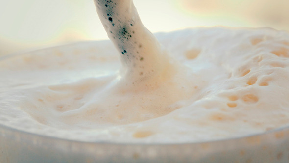Stirring Up White Foam Of Coffee, Stock Footage | VideoHive
