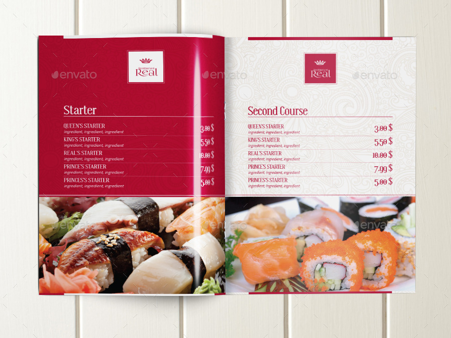 Classy Food Restaurant Menu Brochure Template, Print Templates ...