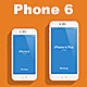Flat Phone 6 & Phone 6+ Mockup, Graphics | GraphicRiver