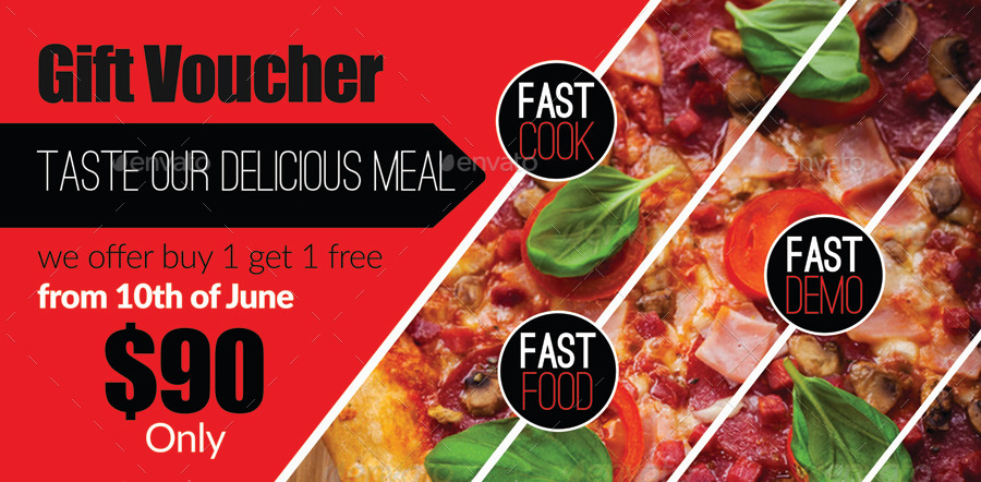 Restaurant Menu Gift Voucher Bundle, Print Templates | GraphicRiver