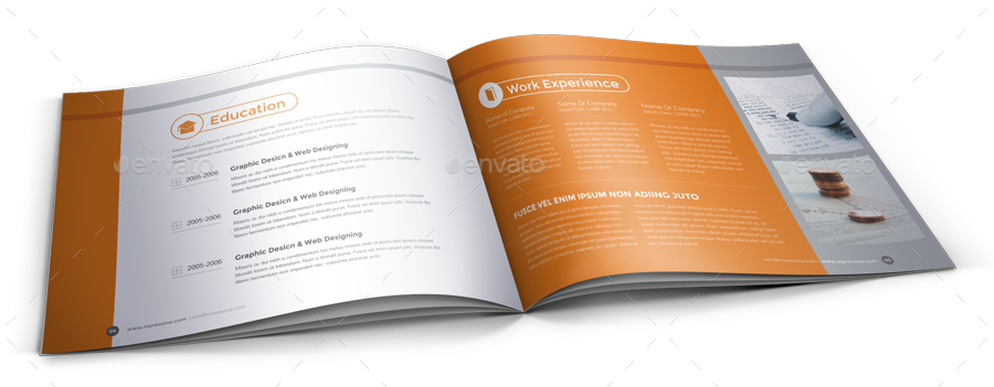 Resume Booklet Design (InDesign), Print Templates | GraphicRiver