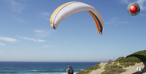 Paraglider on the Beach, Stock Footage | VideoHive
