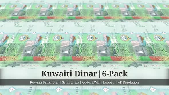 Kuwaiti Dinar | Kuwait Currency - 6 Pack | 4K Resolution | Looped ...