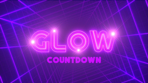 Glow Countdown Purple, Motion Graphics | VideoHive