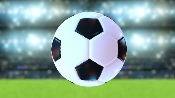 Spinning Soccer Ball In Stadium, Motion Graphics | VideoHive